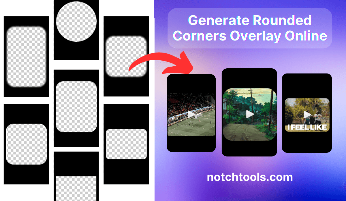 Generate Rounded Corners Overlay for Video Online